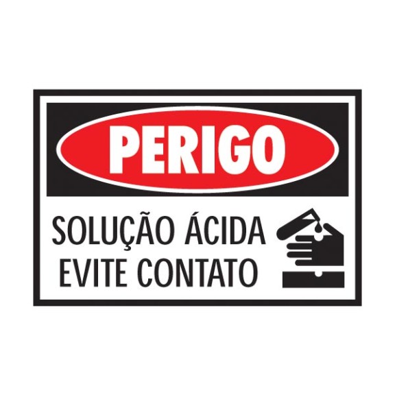 Perigo - Placa preventiva com pictograma - Acriart
